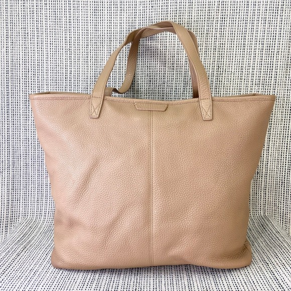 Leatherology | Bags | Leatherology Tote Bag Tan Pebbled Leather Shopper ...